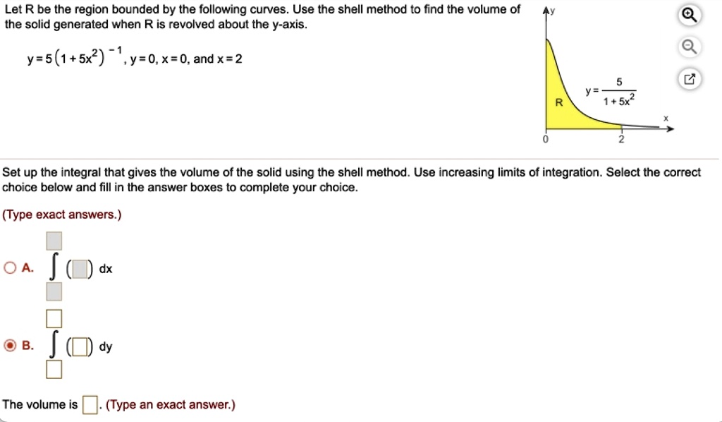 SOLVED: Let R be the region bounded by the following curves. Use the ...