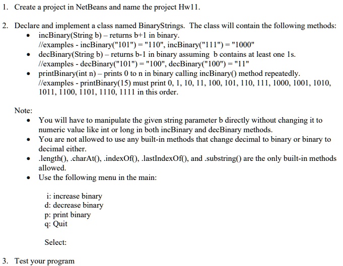 SOLVED: 1.Create a project in NetBeans and name the project Hwl1 2 ... SOLVED: 1.Create a project in NetBeans and name the project Hwl1 2 ...