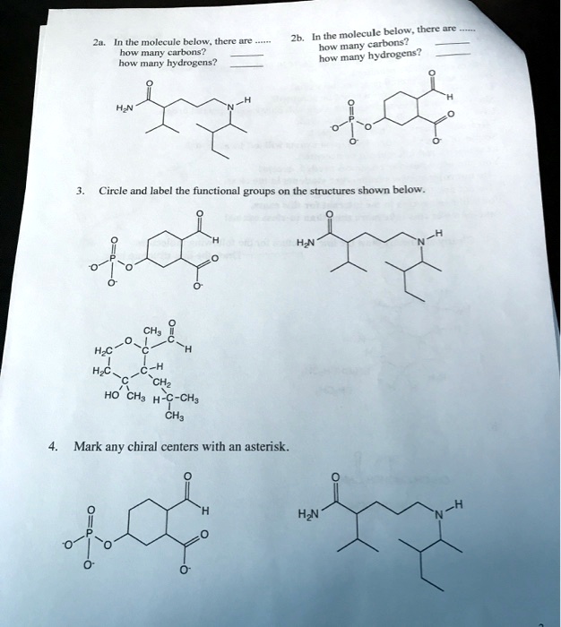 SOLVED: Molecule below. There are how many carbons? How many hydrogens? Ilc: molecule below ...