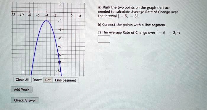 SOLVED: Mark the two points on the graph that are needed to calculate ...