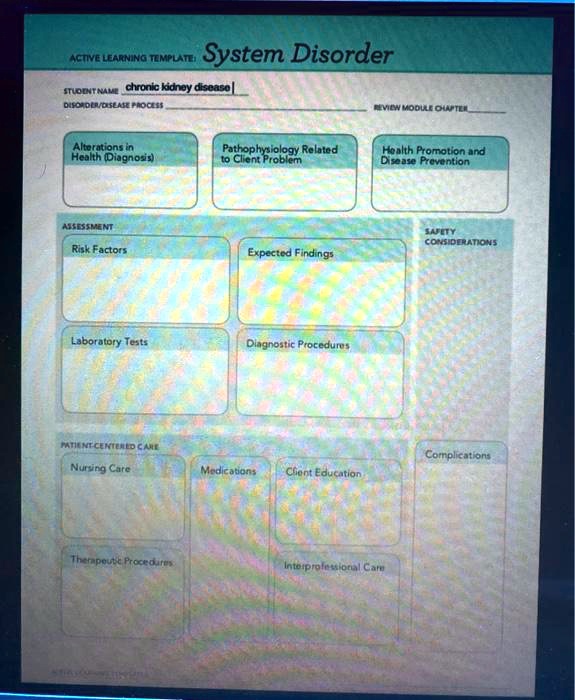 active learning templatel system disorder viw module chapter ...