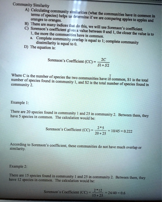 SOLVED: Community Similarity: Calculating community similarities (what ...