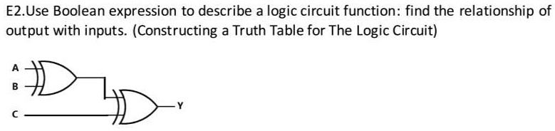 SOLVED: Use Boolean expressions to describe a logic circuit function ...