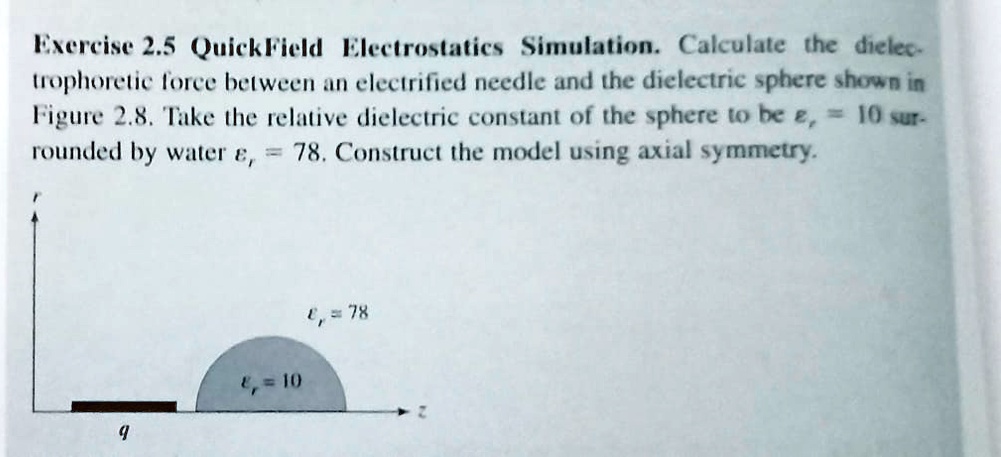 exercise 25 quickfield electrostatics simulation calculate the dielec ...