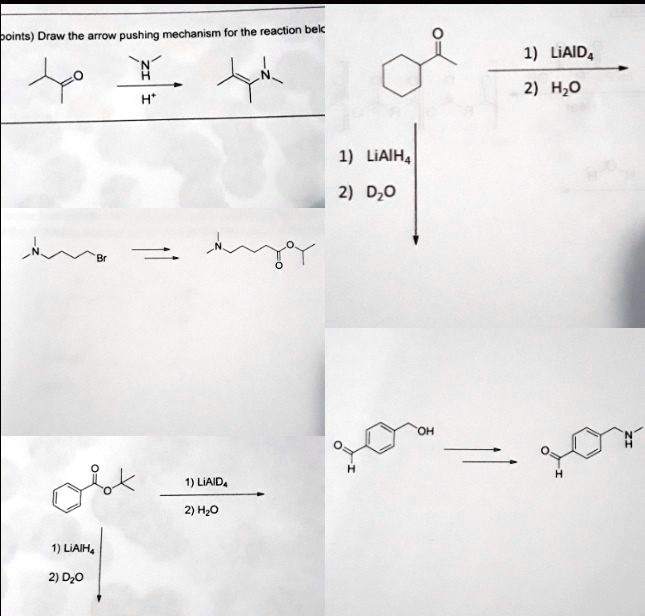 SOLVED: Points) Draw the arrow pushing mechanism for the reaction below ...