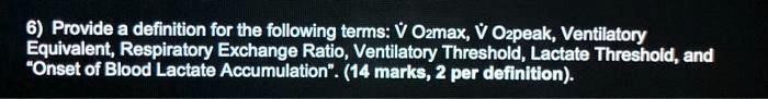 SOLVED: 6 Provide a definition for the following terms:V Omax,V Ozpeak ...