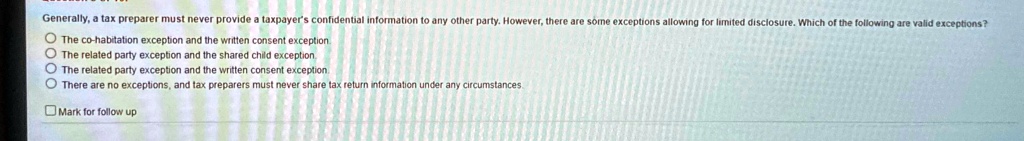 The co-habitation exception and the written consent exception. The ...