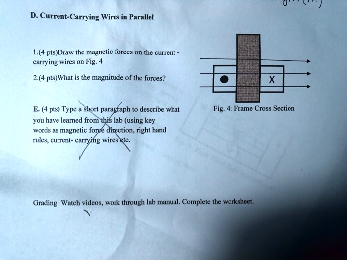 SOLVED: Current-Carrying Wires in Parallel 1.(4 pts)Draw the magnetic ...