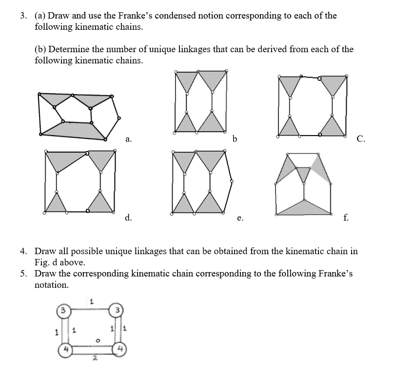 3 a draw and use the frankes condensed notion corresponding to each of ...