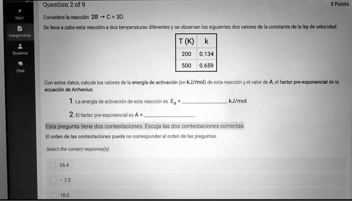 SOLVED: Consider the following reaction. Calculate the activation ...