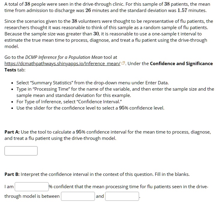 SOLVED: Texts: A total of 38 people were seen in the drive-through ...