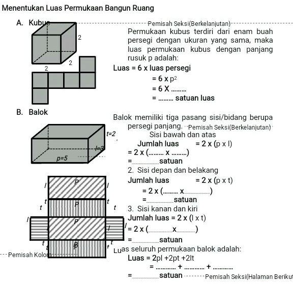 SOLVED: Tolongin buat ngejain soal ini ya kak Menentukan Luas Permukaan ... SOLVED: Tolongin buat ngejain soal ini ya kak Menentukan Luas Permukaan ...