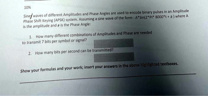 10% Sine waves of different Amplitudes and Phase Angles are...