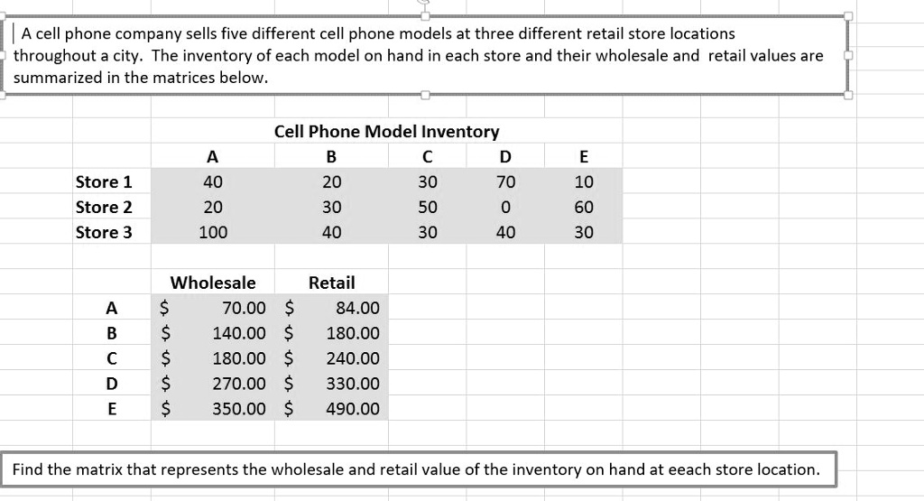 a cell phone company sells five different cell phone models at three ...
