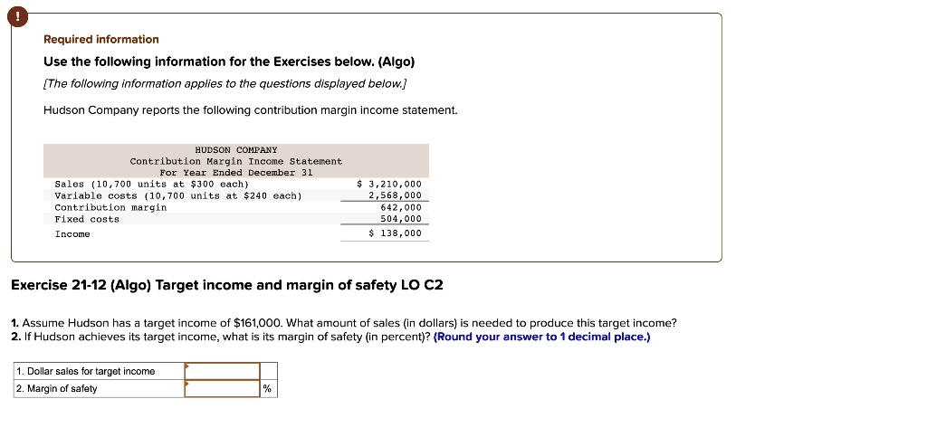 SOLVED: Required information Use the following information for the ...