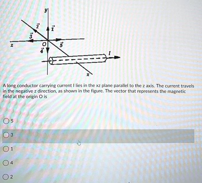 A long conductor carrying current I lies in the xz plane parallel to ...