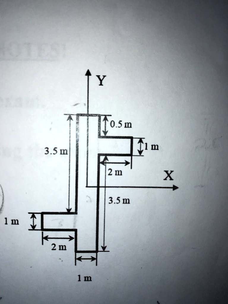 Determine The Moments And Product Of Inertia Ix Iy And Ixy Of The Cross Section On The Right