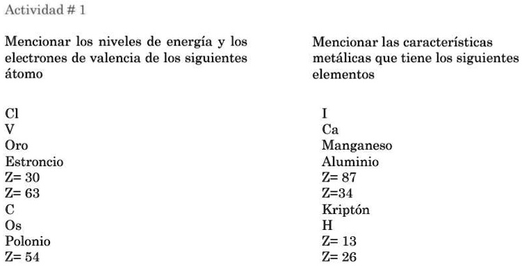 SOLVED: Ayúdenme plis , es para hoy Actividad # 1 Mencionar los niveles ...