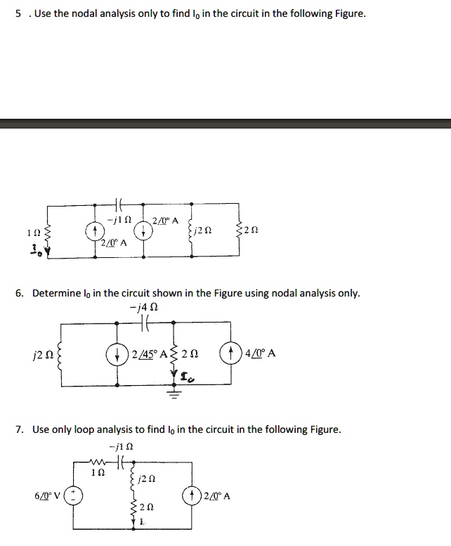 SOLVED: Use the nodal analysis only to find lo in the circuit in the following Figure. 2/0A 107 ...