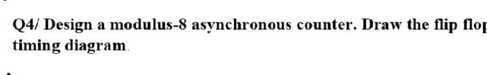 design a modulus 8 asynchronous counter draw the flip flop circuit with ...
