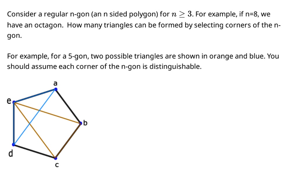 Solved Consider A Regular N Gon An N Sided Polygon For N 3 For