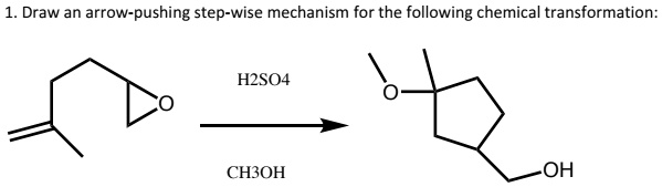 VIDEO solution: ' 1. Draw an arrow-pushing step-wise mechanism for the ...