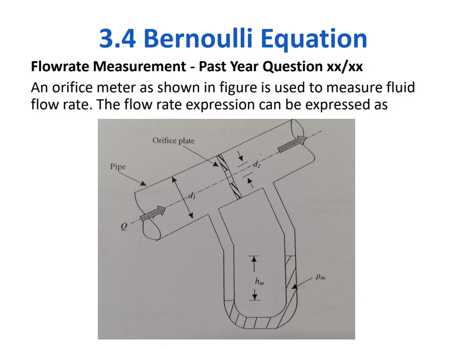 3.4 Bernoulli Equation Flowrate Measurement - Past Year Question xx/xx ...
