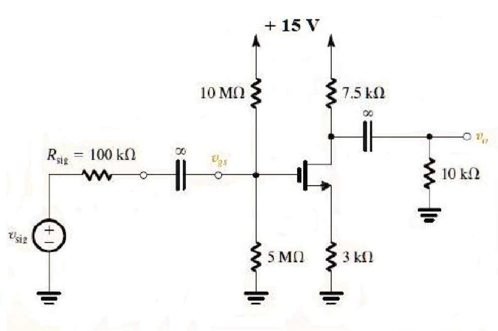 SOLVED: Analyze the amplifier circuit shown in Figure 1 for ð ‘‰ð ‘‚ð ...