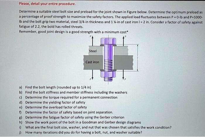 SOLVED: Please detail your entire procedure. Determine a suitable steel ...