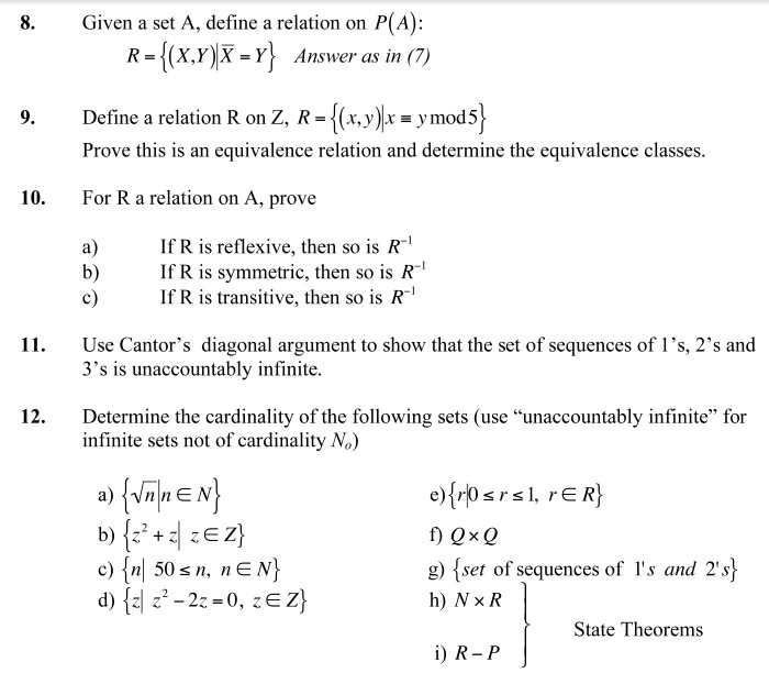 Solved Given A Set A Define Relation On Pa R Xxx Y Answer As In Define Relation R On Z 1132