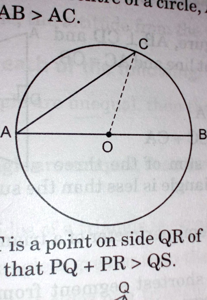 SOLVED: 'In the given figure, O is the centre of a circle, AB is a diameter and ACa chord. Prove ...