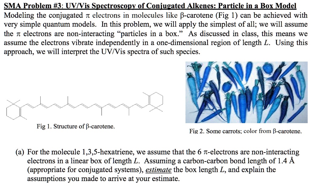 SOLVED: SMA Problem #3: UV[Vis Spectroscopy of Conjugated Alkenes ...
