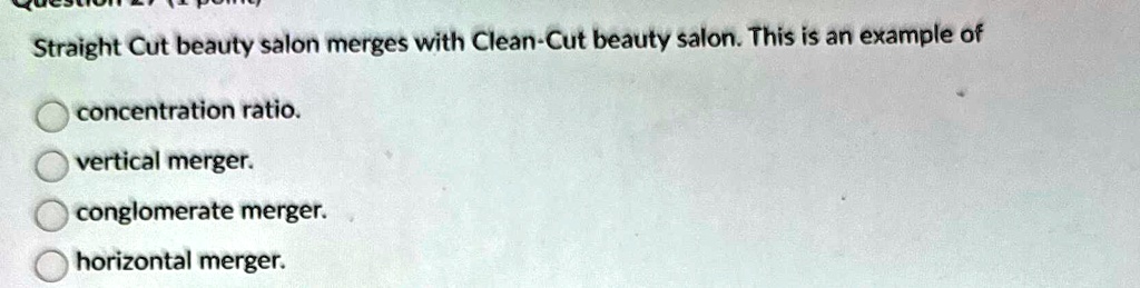 Straight Cut beauty salon merges with Clean-Cut beauty salon. This is ...