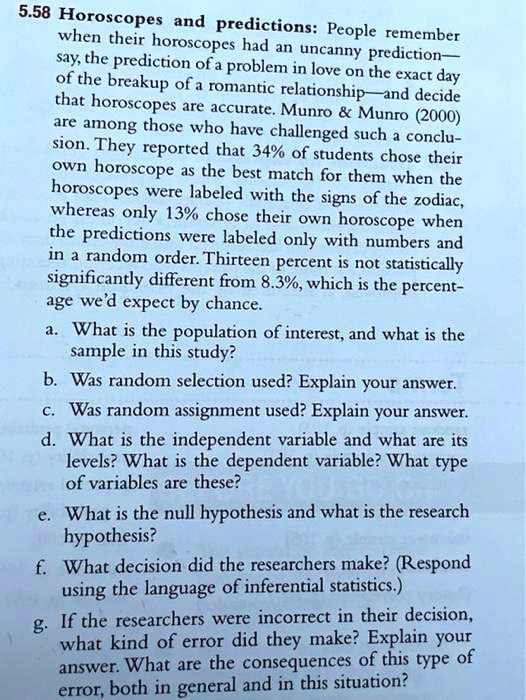 SOLVED: 5.58 Horoscopes and predictions: when their People remember ...