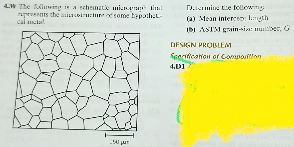 SOLVED: Texts: 4.30 The following is a schematic micrograph that represents the microstructure ...