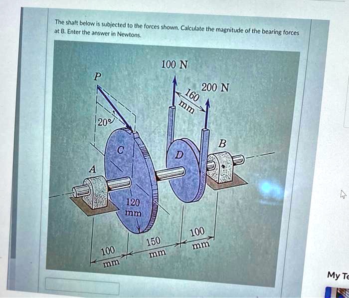 The shaft below is subjected to the forces shown. Calculate...