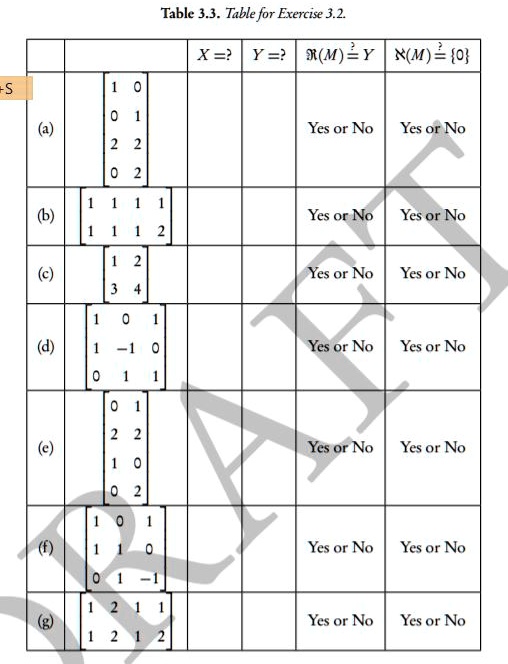 table 33 table for exercise 32 x y mzy xm 0 yes or no yes or no yes or ...
