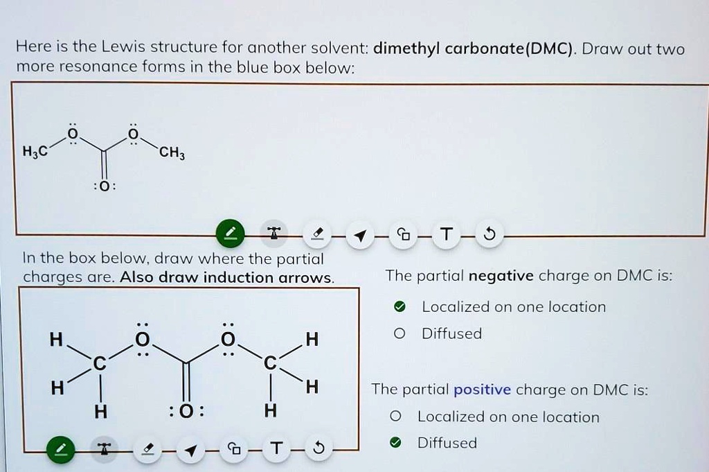 SOLVED:Here is the Lewis structure for another solvent: dimethyl ...