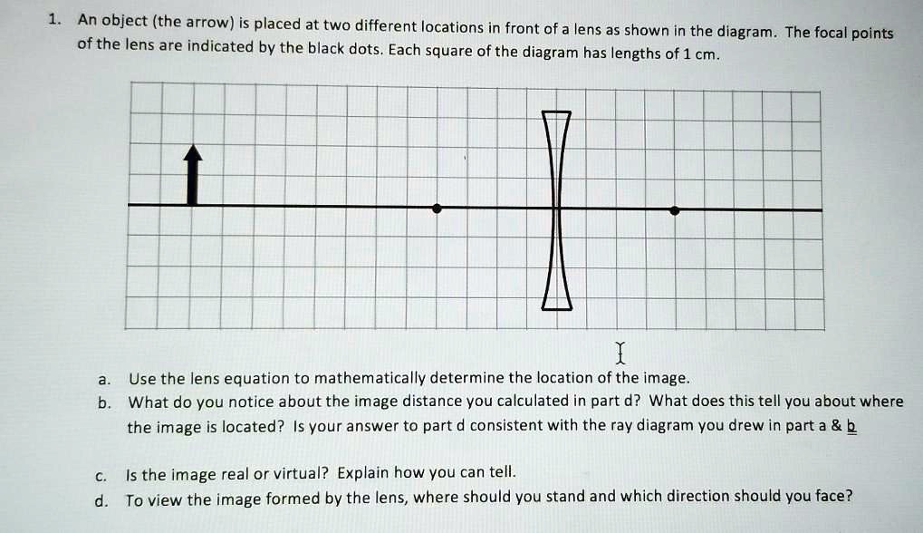 SOLVED: An object (the arrow) is placed at two different locations in ...