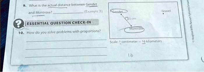 SOLVED: 9. What is the actual distance between Gendet and Montrose ...