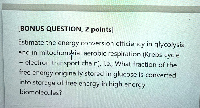 SOLVED:[BONUS QUESTION, 2 points] Estimate the energy conversion ...