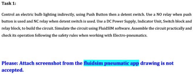 SOLVED: Control an electric bulb lighting indirectly using a push ...