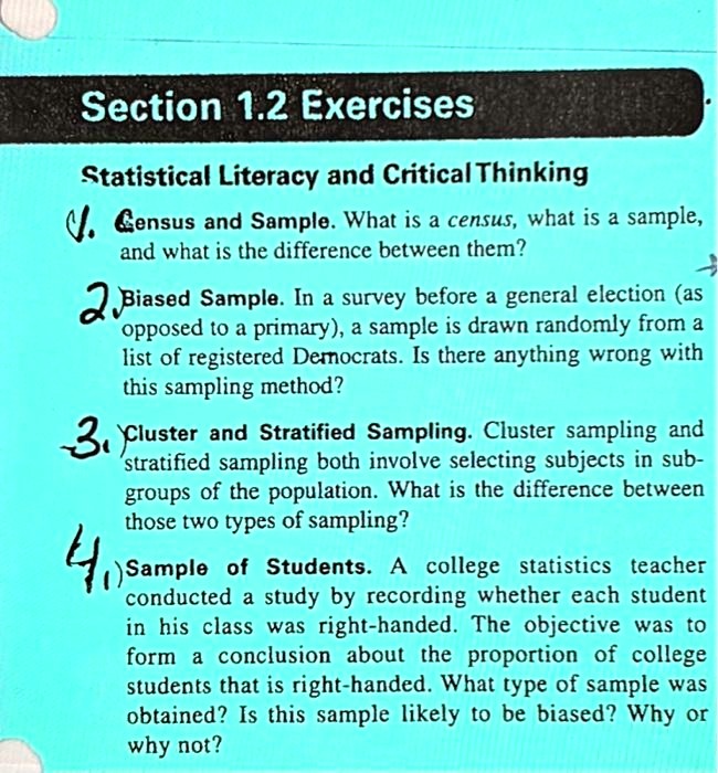 Section 1.2 Exercises Statistical Literacy and Critical Thinking 1 ...