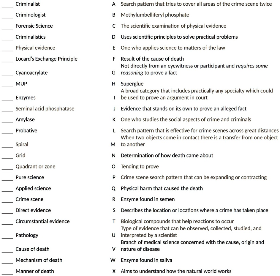 SOLVED: Criminalist Search pattern that tries to cover all areas of the ...