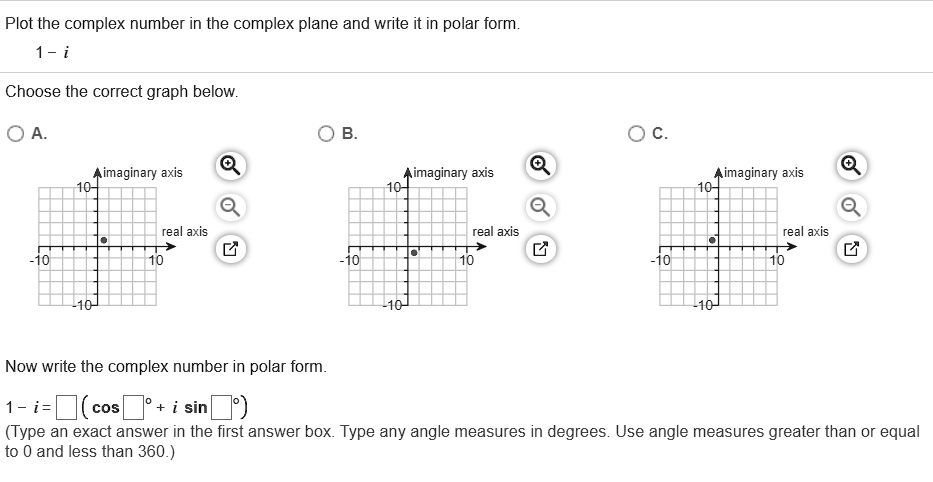 Solved: Plot - The Complex Number In The Complex Plane And Write It In