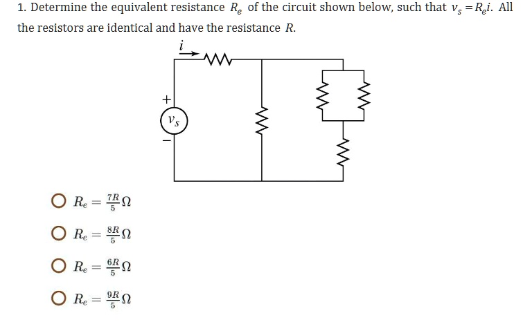 SOLVED: See figure 1. Determine the equivalent resistance Rg of the circuit shown below, such ...