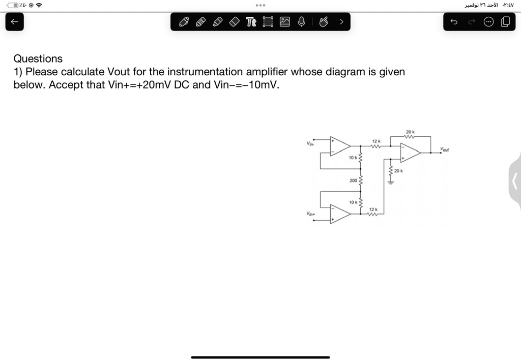 SOLVED: A3: AIRTLAg0 Question 1) Please calculate Vout for the ... SOLVED: A3: AIRTLAg0 Question 1) Please calculate Vout for the ...