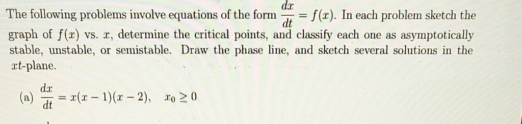 SOLVED: The following problems involve equations of the form f(r). In ...
