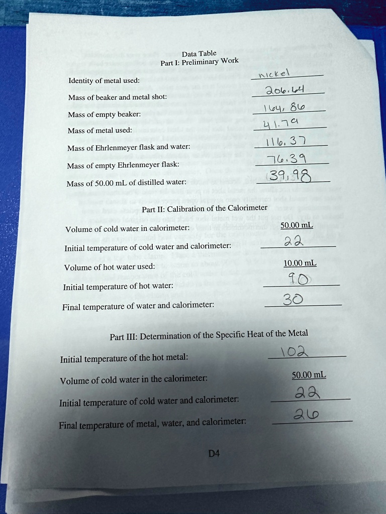 SOLVED: Find the density of distilled water using the appropriate data ...
