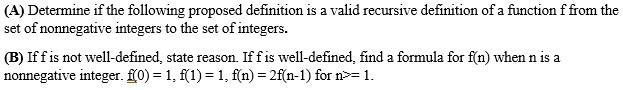 SOLVED: Determine if the following proposed definition is valid recursive definition of a ...
